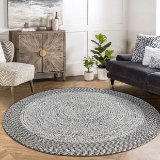 Athena Indoor & Outdoor Rug - Shale Grey - 270cm Round - Rugs ...